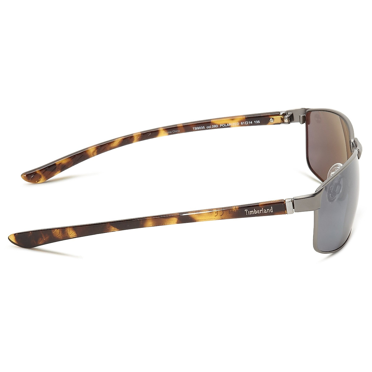 Timberland Men's Tb9035sw6109d Polarized Wrap Sunglasses, Gunmetal, 61 mm