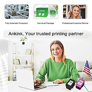 Ankink Higher Yield 63XL Black Ink Cartridges 2 Pack Replacement for HP Ink 63 XL for Officejet 3830 4650 4652 4655 5200 5252 5255 5258 Envy 4520 4512 Deskjet 1112 2132 3630 3632 Printer HP63 HP63xl