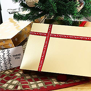 GREEN BEAN Gift Boxes for clothes 14.5x9.5x2 Inches, Shirt Gift Boxes, Large Gift Boxes with Lids, Gold Gift Boxes for clothes (Embossing Gold, Pack of 12)