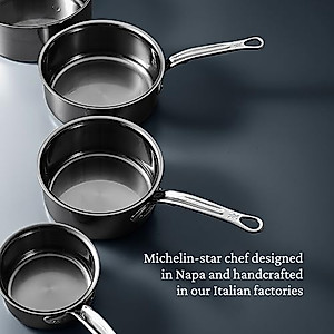 Hestan - NanoBond Collection - Titanium Stainless Steel 2-Quart Sauce Pan with Lid - Toxin, PFAS, & Chemical Free Clean Cookware, Induction Cooktop Compatible