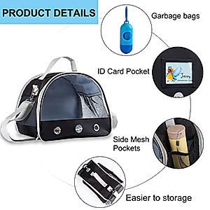 Guinea Pig Cages Small Animal - Bird Rabbit Turtle Carrier Bag African Hedgehog Portable Travel Carrier Outdoor Hang Bag（Black）