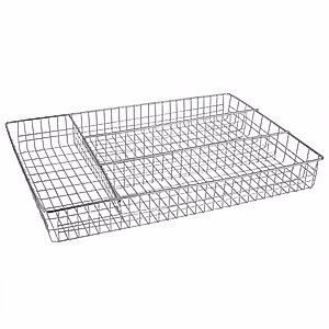 Home Basics Chrome Plated Steel Cutlery and Flatware Tray