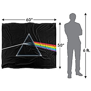 Pink Floyd Dark Side of The Moon Officially Licensed Silky Touch Super Soft Throw Blanket 50" x 60"