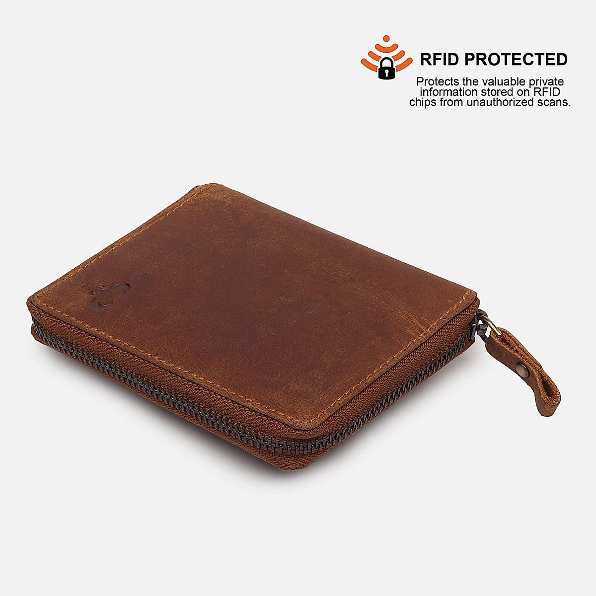 ALPHAHIDE Genuine Leather Wallet for Women - RFID Blocking Ladies Wallet - Zip-Around Ladies Purse - Credit Card Holder - Coin Pocket