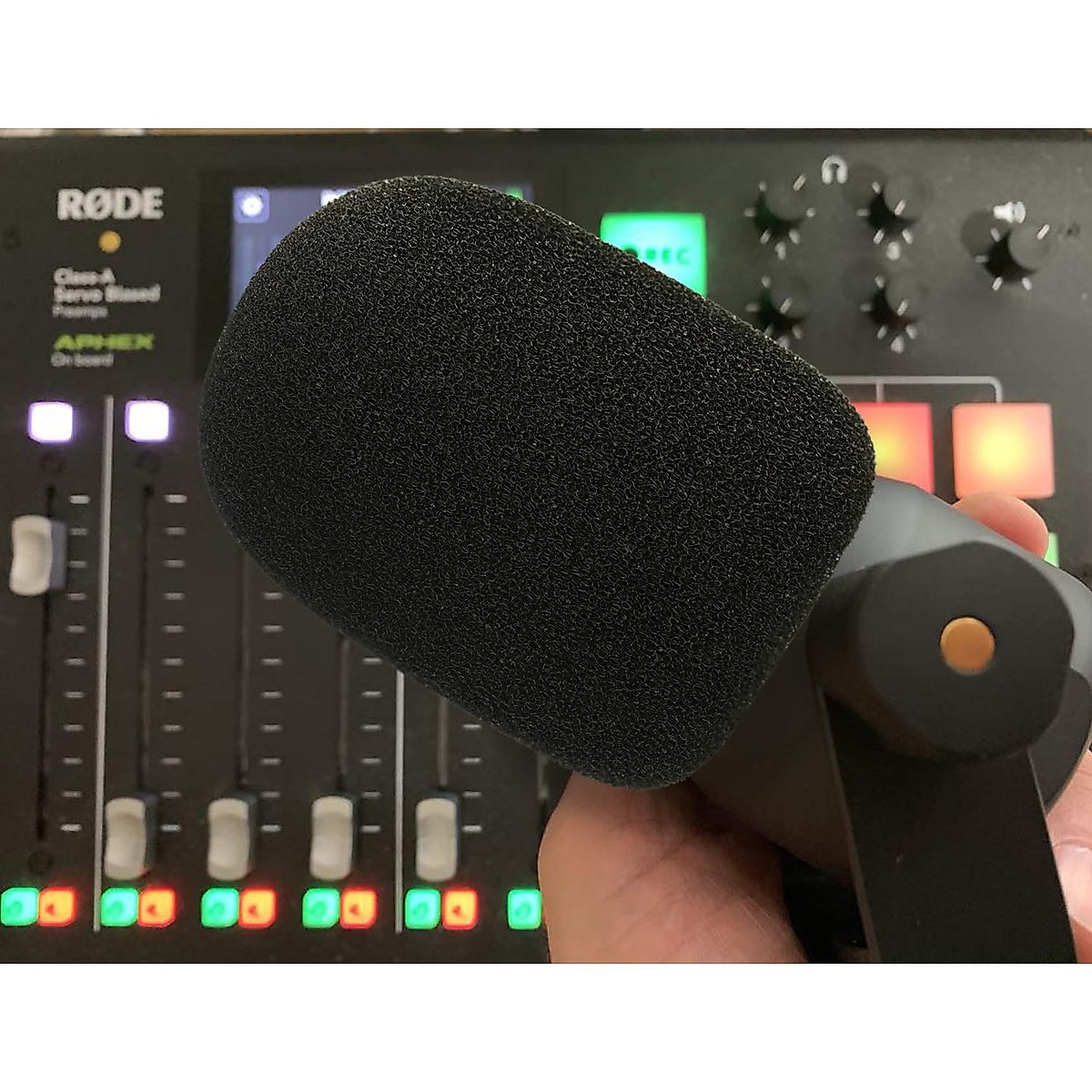 PodMic Pop Filter Foam Cover - Mic Windscreen Wind Cover Customized for Rode PodMic USB Versatile Dynamic Broadcast Microphone to Blocks Out Plosives