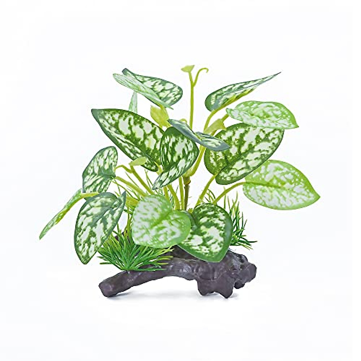 MRTIOO Reptile Artificial Plants, Terrarium Plants Decorations Supplies, Rainforest Ground Plant, Amphibian Habitat Hideout Tank Accessories (E)