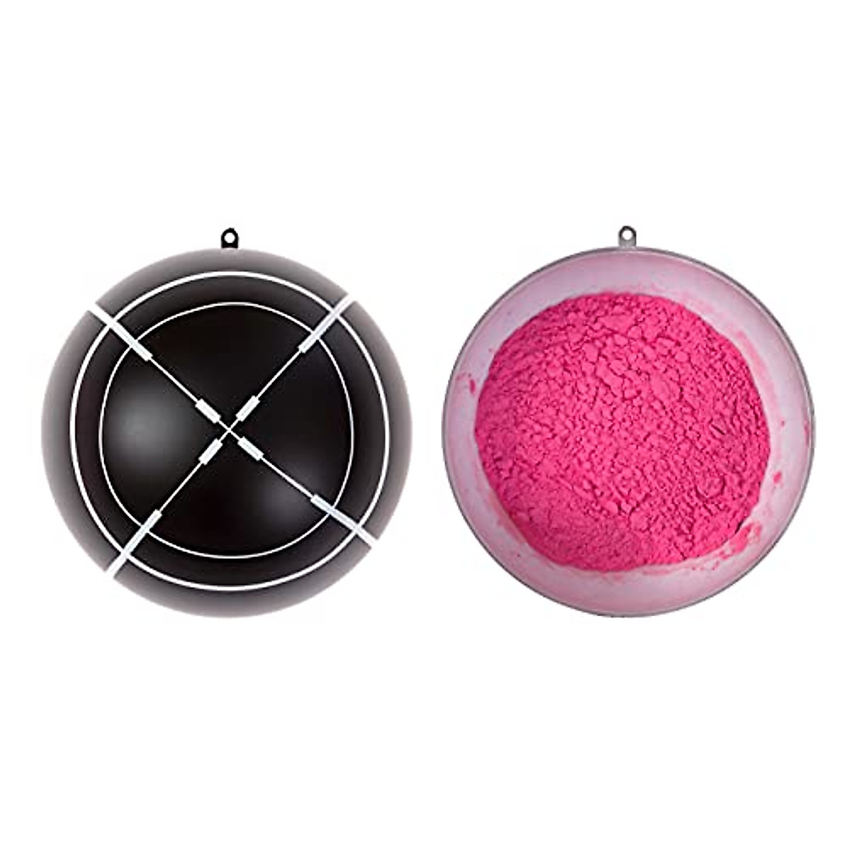 Gender Reveal Black Target Ball | Pink & Blue Kit | Powder 6 Inch Shooting Ball | Gender Reveal Party Ideas | Ultimate Party Supplies