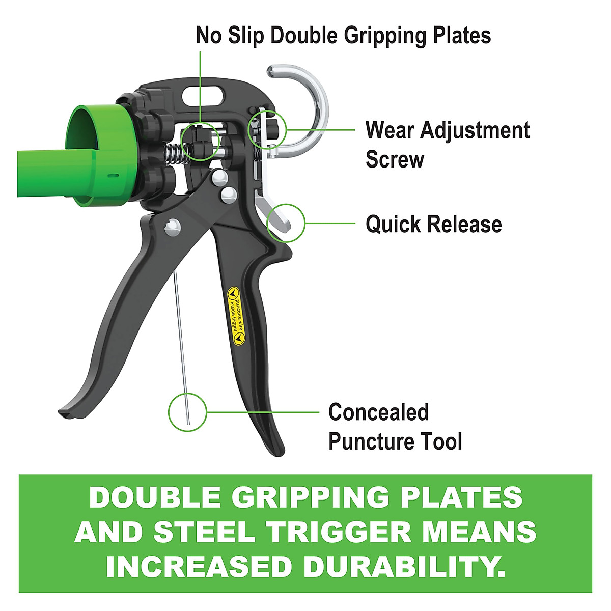 Albion Engineering Company B26 B-Line Manual Cartridge Caulking Gun, 1/10 Gallon (10 oz), 26:1 Drive