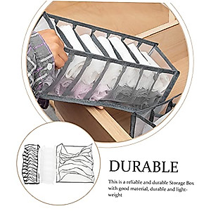 Cabilock 3pcs Grid Underwear Wardrobe Desk Top Organizer Shelf Closet Drawers for Clothes Foldable Storage Bin Bedroom Organization and Storage Drawer Clothing Closet Shelves Small Sock Box