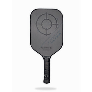 Engage Pickleball Pursuit Ultra MX - Carbon Fiber Elongated Shape Pickleball Paddle - RP2 Spin Texture - Long Handle - 1/2“ Powerful Black Core - USAP Approved - Lightweight