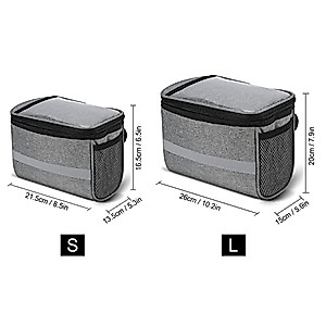 Lixada Bike Frame Bag Bicycle Handlebar Bag Bicycle Bag Bike Front Tube Bag Bike Pannier Bag Bike Baskets Bag with Reflective Stripe