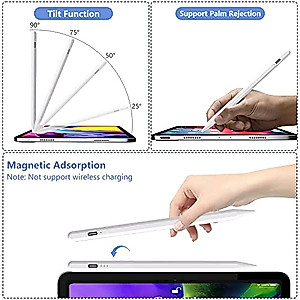 Stylus Pen for iPad 2023-2018, Active Pencil for Apple iPad 10th/9th Gen with 4X Fast Charging & Palm Rejection, iPad Pen for iPad 8/7/6th, iPad Air 5/4/3rd, iPad Pro 11/12.9inch & iPad Mini 5/6th