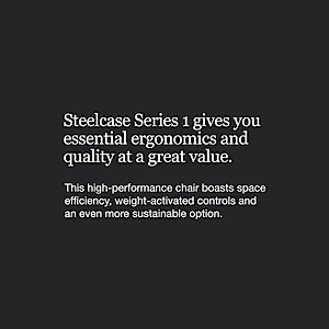 Steelcase Series 1 Office Chair - Ergonomic Work Chair with Wheels for Carpet - Helps Support Productivity - Weight-Activated Controls, Back Supports & Arm Support - Easy Assembly - Royal Blue