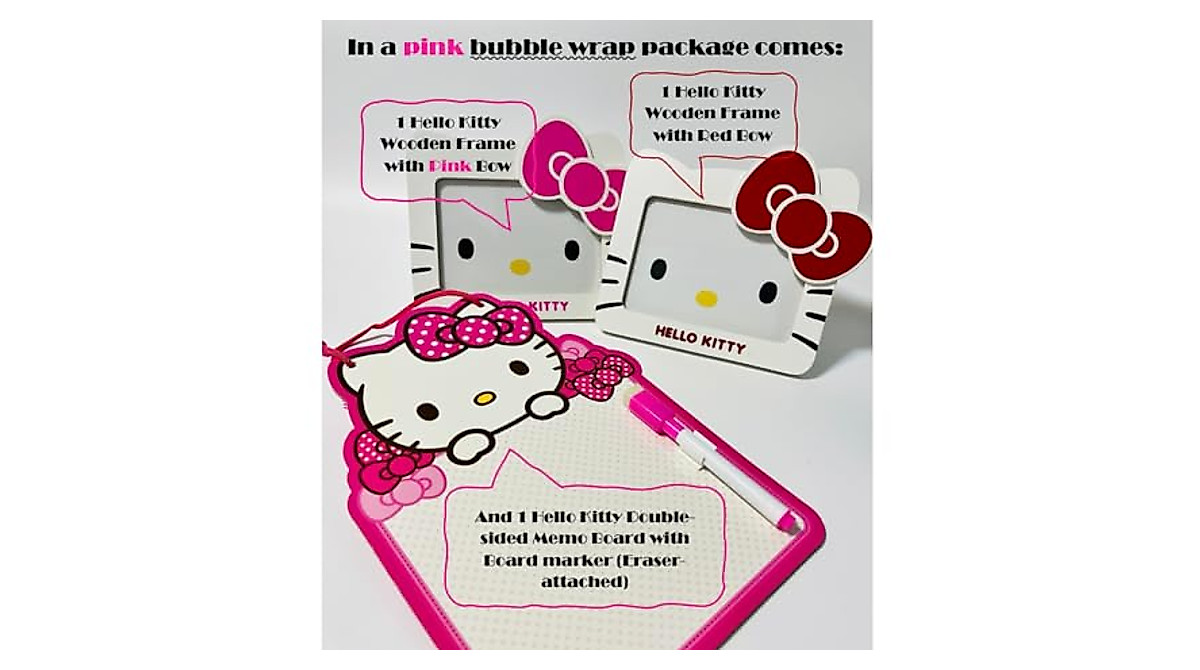 Hello Kitty Room Decor Set with Dry Erase Board