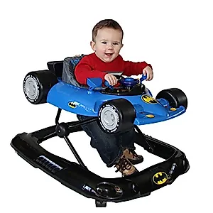 KidsEmbrace Batman Baby Activity Walker, DC Comics Car, Music and Lights, Blue