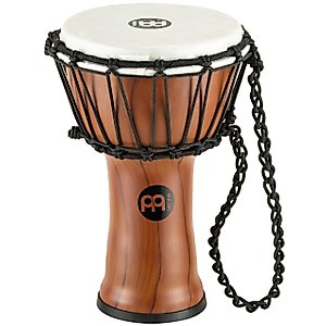 Meinl Percussion Junior Djembe Hand Drum Circle Instrument, Synthetic Shell and Head — NOT Made in China — Compact Size Rope Tuned, 2-Year Warranty (JRD-TA)