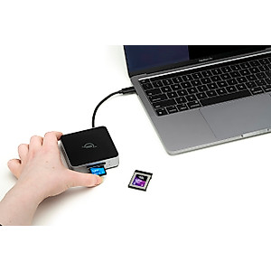OWC Atlas Dual CFexpress Type B & SDXC UHS-II Card Reader - Bus Powered by USB-C - Compatible with Mac/Windows/iPad/Chrome OS