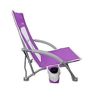 Hurley Low Sling Chair, One Size, Violet & Coleman Camping Chair | Lightweight Utopia Breeze Beach Chair | Outdoor Chair with Low Profile