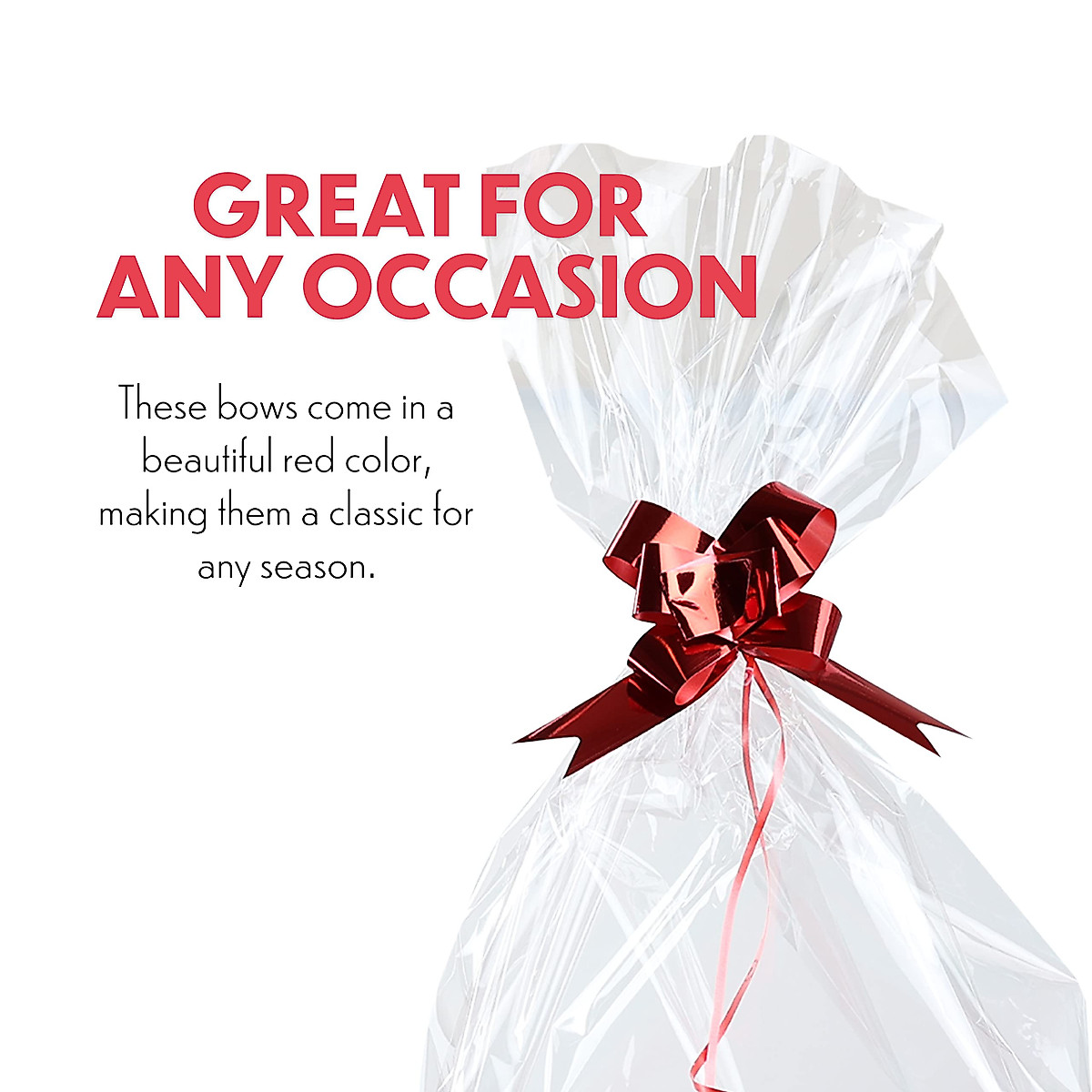 Upper Midland Products [5 Pk] Red Baskets for Gifts Empty| 8x10” Gift Basket Kit with Basket Bags, Red Pull Bows| Wine, DIY Basket Gift Set| Christmas,Valentines,Friendship| Gift to Impress