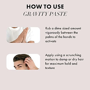 Hanz de Fuko Gravity Paste – Premium Men’s Hair Styling Paste – High Hold, Medium Shine – 2 oz.