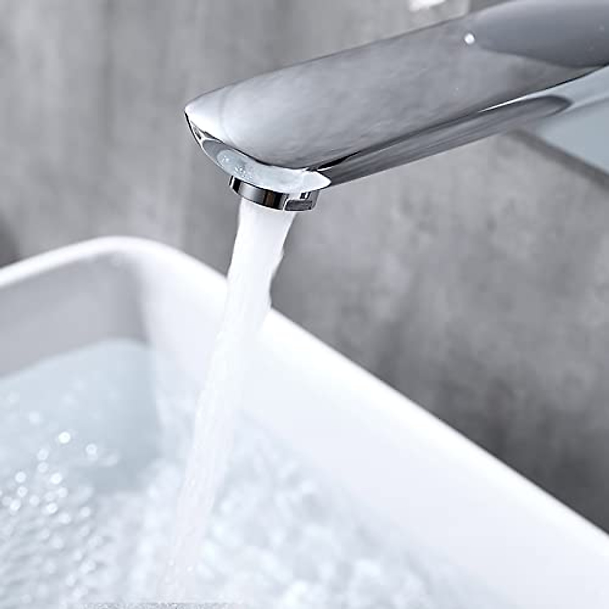 Bathroom Faucet Wall-Mounted Bathroom Sink Faucet Brass Basin Mixer Tap Hot and Cold Water Lavatory Faucet Single Handle Bathroom ​Vessel Sink Faucet,Chrome Heavy Duty