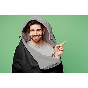 10 Pack Sleeping Bags for Adults Cold Weather Bulk for Homeless People, 4 Seasons Warm or Cold Lightweight Indoor Outdoor Backpacking, Camping (All Black Pack)