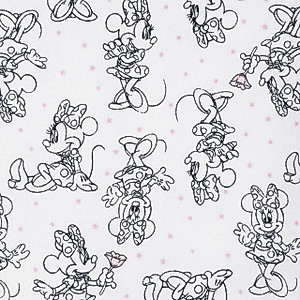 4-Pack Baby Girls Minnie Mouse Flannel Receiving Blankets