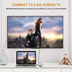 5 in 1 TypeC to Multi Interface Hub,TypeC 5.0GBS Docking Station TypeC to HD Multimedia Interface/Storage Card/USB Adapter with 4K Connection