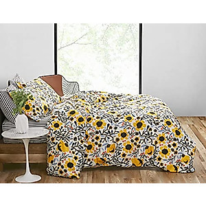MARIMEKKO - King Duvet Cover Set, Cotton Percale Bedding with Matching Shams, All Season Home Decor (Mykero Multicolor, King)
