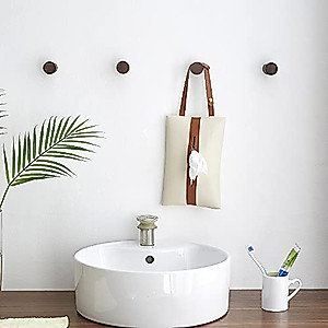 Coat Wood Hooks for Wall, 4PCS Natural Wooden Wall Hooks, Modern Decorative Hanging Hooks, Wall Mounted Coat Hat Rack, Handmade Minimalist Home Decor Stocking Holder for Hanging Hat, Towel, Purse