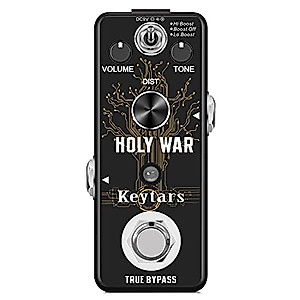 Keytars Heavy Metal Distortion Dist Pedal Holy War Analong Heavy Pedal for Electric Guitar Classic 80's Metal Sound True Bypass (KTS-305)