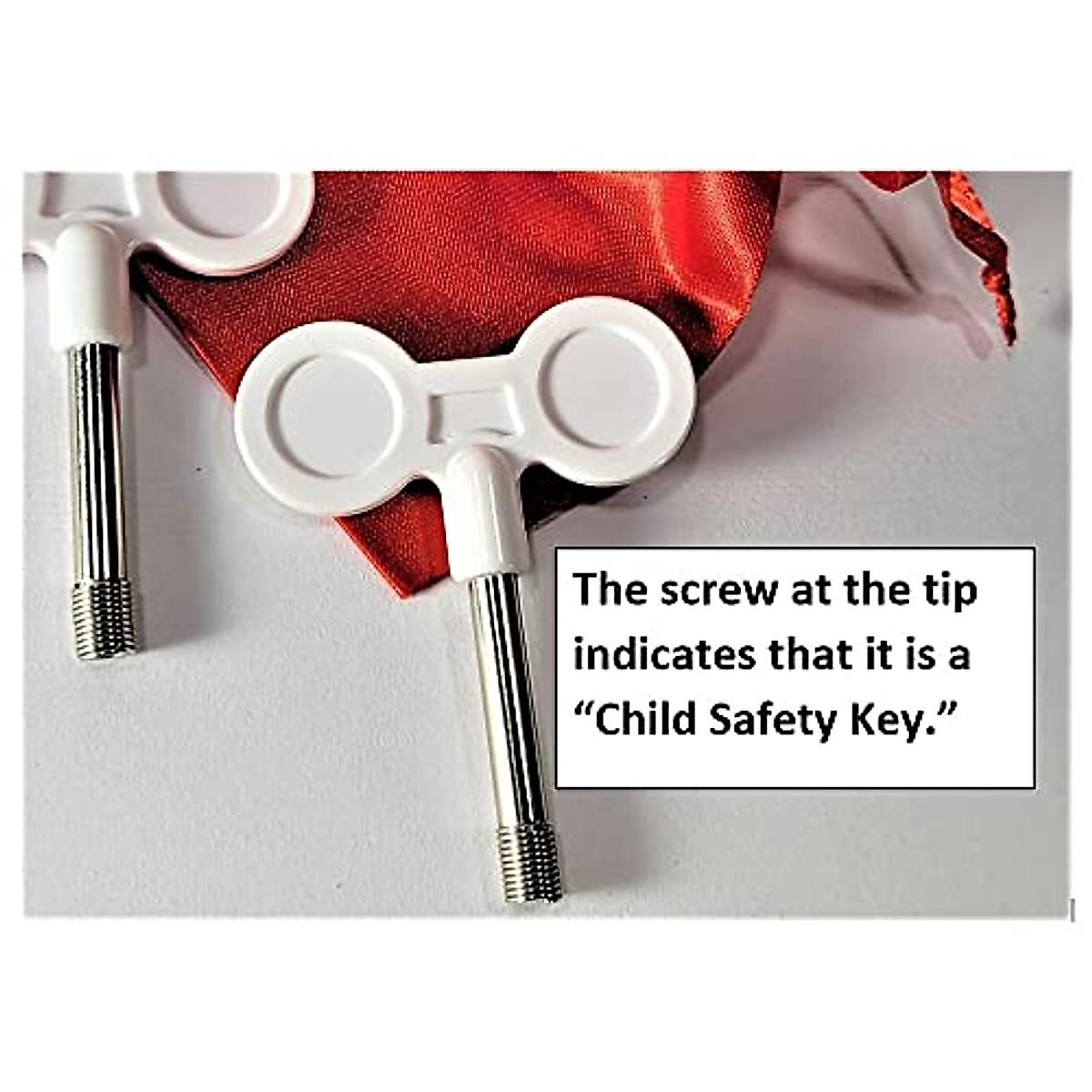 Two Child Safety Butterfly Winding Keys for a Music Box, Large White Key for Musical Movement - - Easy Wind Key - - 2 Extra Long Keys - - Mouse Ears - - Key for Music Box - - Music Box Key