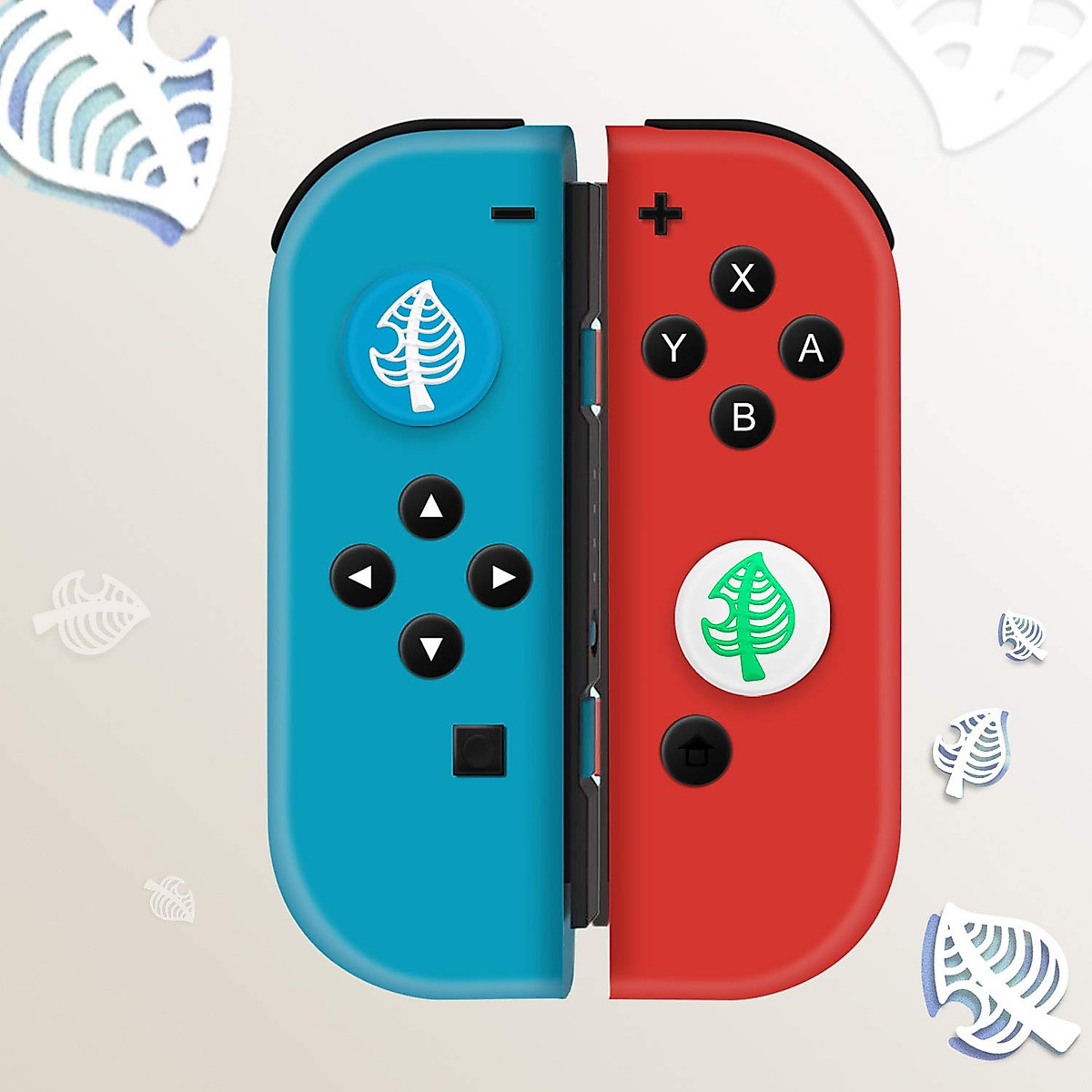 RGEEK 6PCS Leaf Joystick Thumb Caps for Nintendo Switch & Switch Lite, Thumb Stick Grips Analog Stick Cover, Soft Silicone for Joy-Con Controller