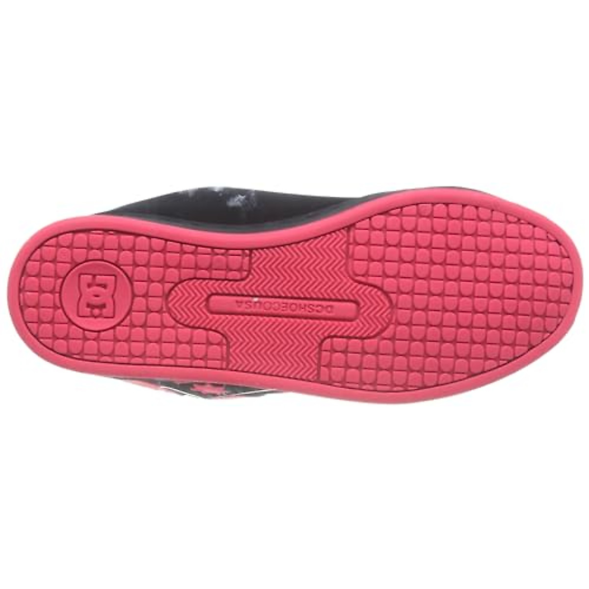 DC womens Court Graffik Skate Shoe, Black/Hot Pink, 8 US