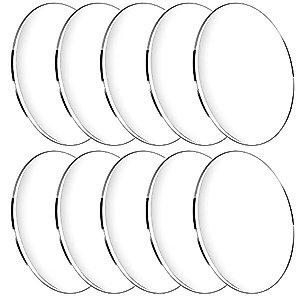 10 Pieces Clear Circle Acrylic Sheet, 1/8" Thickness, 4 Inch Plexiglass Circle Acrylic Disc Transparent Round Acrylic Blank Sign for Name Cards, Cricut Cutting, Painting and DIY Projects