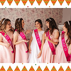 10 Pack Bachelorette Sashes 1 Bride Tribe Sashes and 9 Bridesmaid Sashes Hot Pink Bride Sash for Final Fiesta Bachelorette Maid of Honor Party Decorations Supplies Bridal Shower Favors Gift