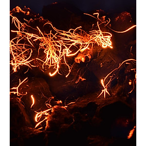 Enhance a Fire! 1 Gram Pack Neon Embers, Glowing Metallic Threads for Vented Gas Fireplaces & Log Sets| Made in USA!