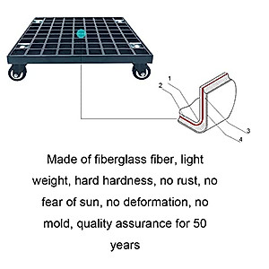 GVILTY Plant Caddy with Wheels Heavy Duty,Rolling Plant Stand 330lb Capacity, Outdoor Planter Caddies Large Flower Pot Mover Plant Dolly Holder Planter Trolley Casters black-46cm/18in