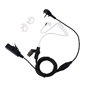 2 Wire Surveillance Kit Covert Acoustic Tube Bodyguard Earpiece Headset Ptt Mic for Yaesu Vertex Standard VX-261 VX-230 VX-231 VX-298 VX-350 VX-351 VX-180 EVX-531 2 Way Radio Walkie Talkie by Klykon