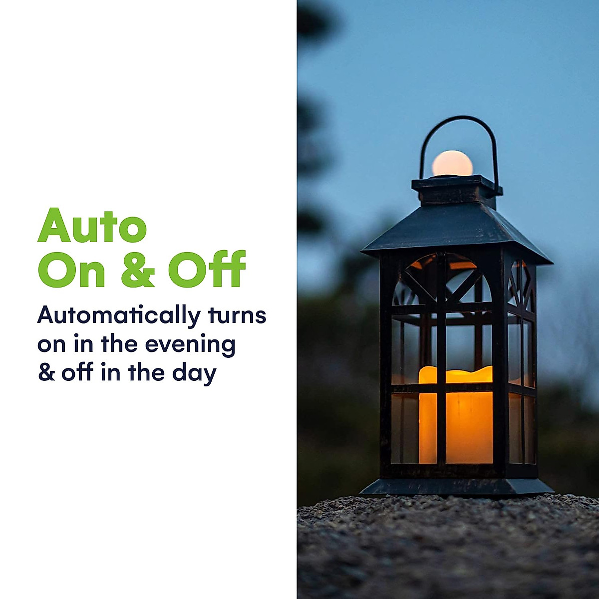 SteadyDoggie Solar Lantern Classic Bronze 2 Pack - Hanging Solar Lights with Flickering Candle LED - Retro Ornate Hanging Solar Lantern with Handle (Bronze, 2)