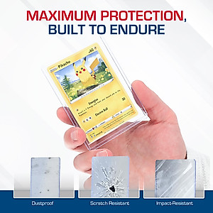 BCW 3x4 Topload Card Holder - Standard - 50ct | Rigid PVC Trading Card Protection for Baseball Cards, Football Cards, and Trading Cards Like Pokémon and MTG | Holds Cards Up to 20pts