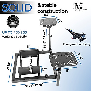Minneer Racing Flight Simulator Cockpit Fit for Logitech/Thrustmaster/Fanatec X56 X52 G29 G920 T248 TX,Support Hotas Warthog Match Seat,Drive Gaming Mount. Seat, Joystick & Handbrake Not Included