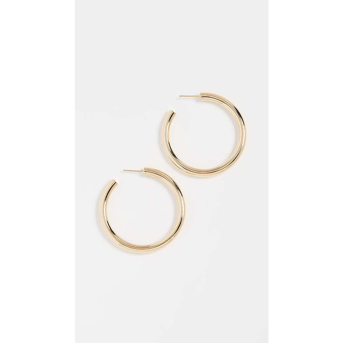 Jennifer Zeuner Jewelry Women's Lou Medium Hoop Earrings, Yellow Vermeil, One Size