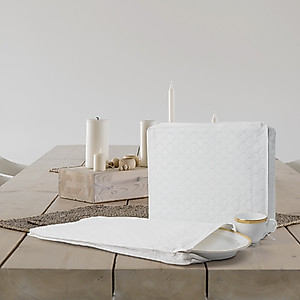 6 Piece Tabletop Quilted Vinyl Dinnerware Storage Set