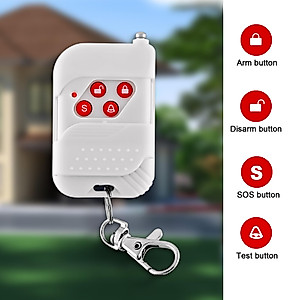 KERUI Wireless Remote Control Working with KERUI Home Alarm System White 433 mHZ