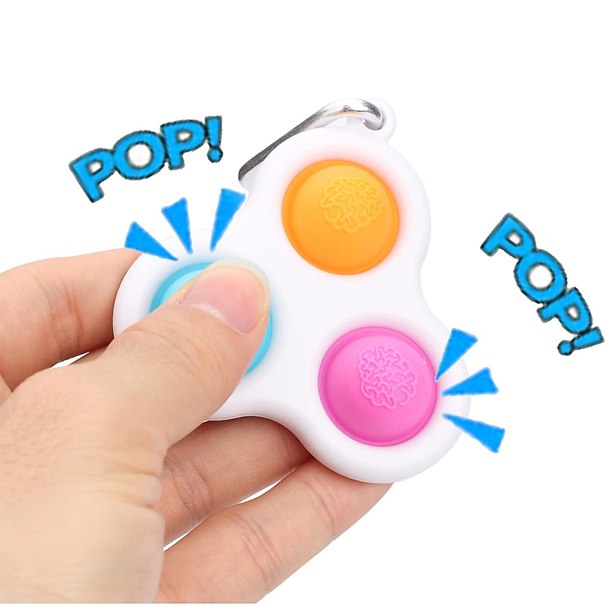 Cool Pop Fidget Toys Set, Fidget Pad Controller, Infintiy Cube, Pop Bubble, Sprocket Chain Gadget, Sensory Anti Anxiety Stress Relief Silicone Desk Toys,Party Favours Gifts for Kids Adults (4 Pack)