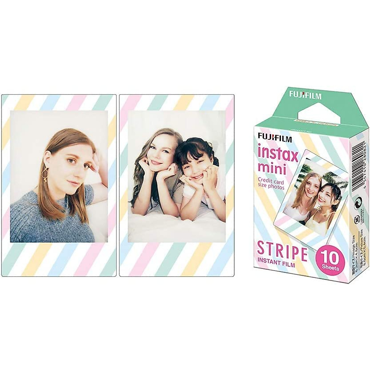 Fujifilm Instax Mini Stripe Instant Film 6 Packs of 10 Shots Bulk Pack
