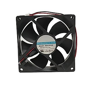 RDL9025S DC12V Brushless DC Fan, 0.16A 9025 2-Wire Cooling Fan