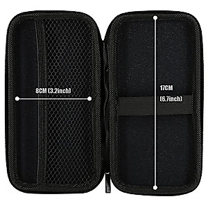 iMangoo Shockproof Carrying Case Hard Protective EVA Case Impact Resistant Travel 12000mAh Bank Pouch Bag USB Cable Organizer Earbuds Sleeve Pocket Accessory Smooth Coating Zipper Wallet Black