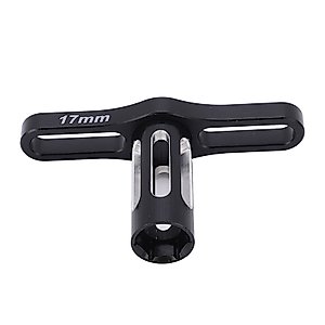 Dilwe RC Hex Nuts Sleeve Wrench, Aluminum Alloy 17mm Hex Sleeve Wrench for 1/8 1/10 RC Off Road Car Wheel RC Accessories